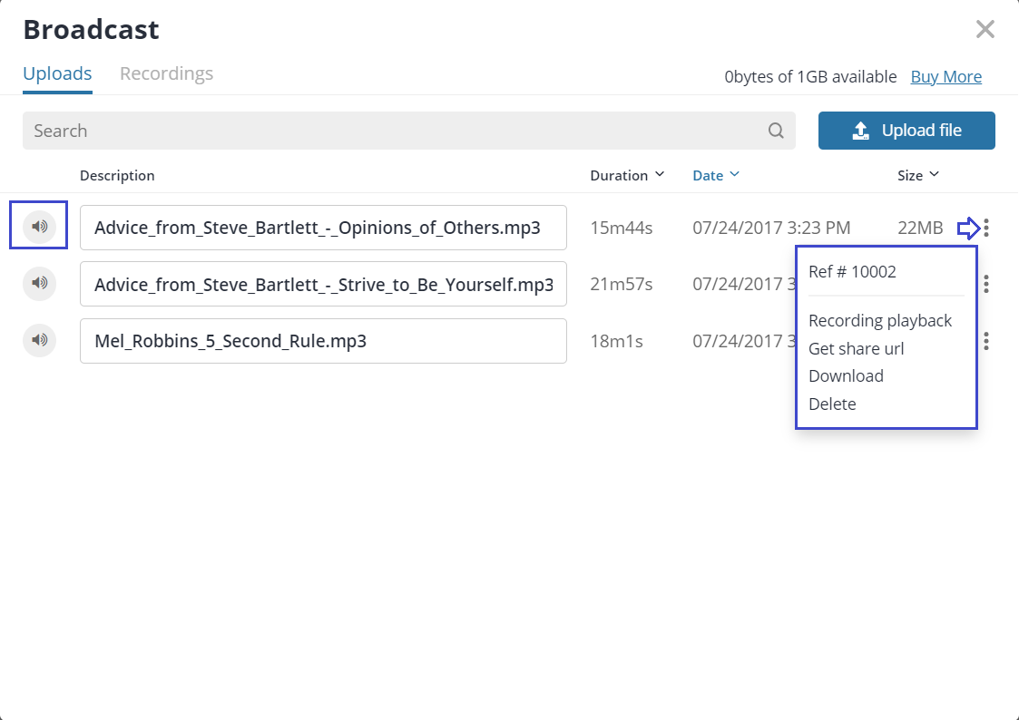 To stop the Broadcaster, select "Stop Broadcasting".