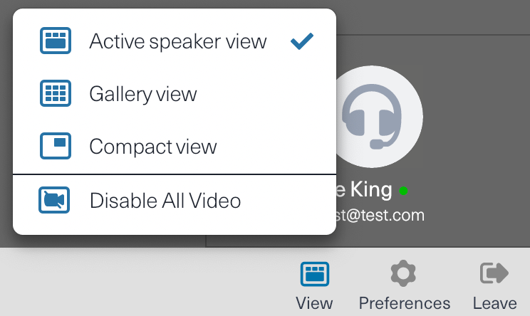 Note: To enable video for all, simply click on "Disable All Video" once ...