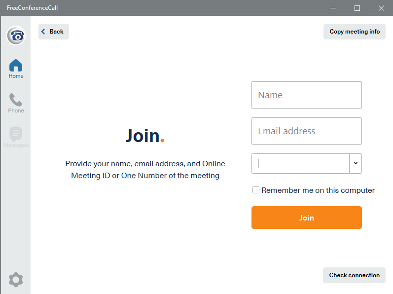 Enter a valid Meeting ID to join the session.