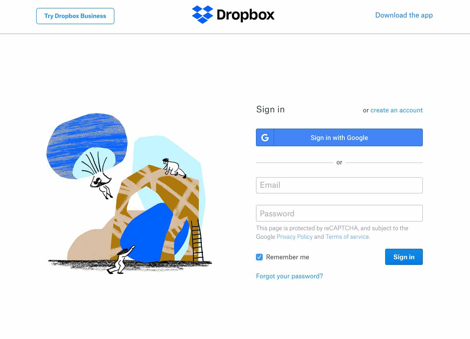 Log into your Dropbox account and select a folder or create a new one ...