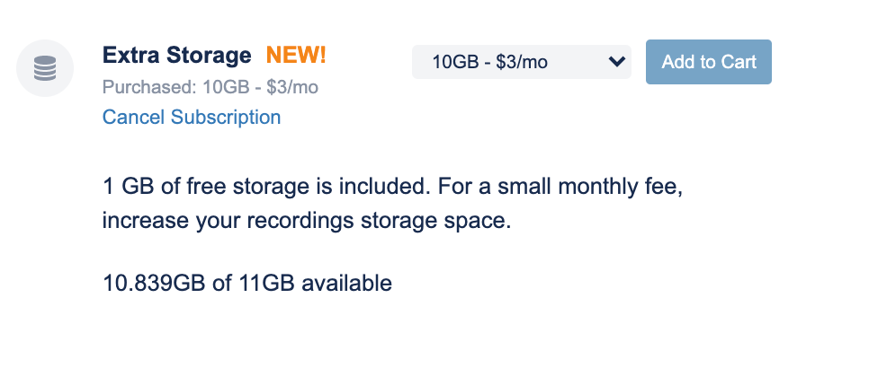 Our Storage Plans:
