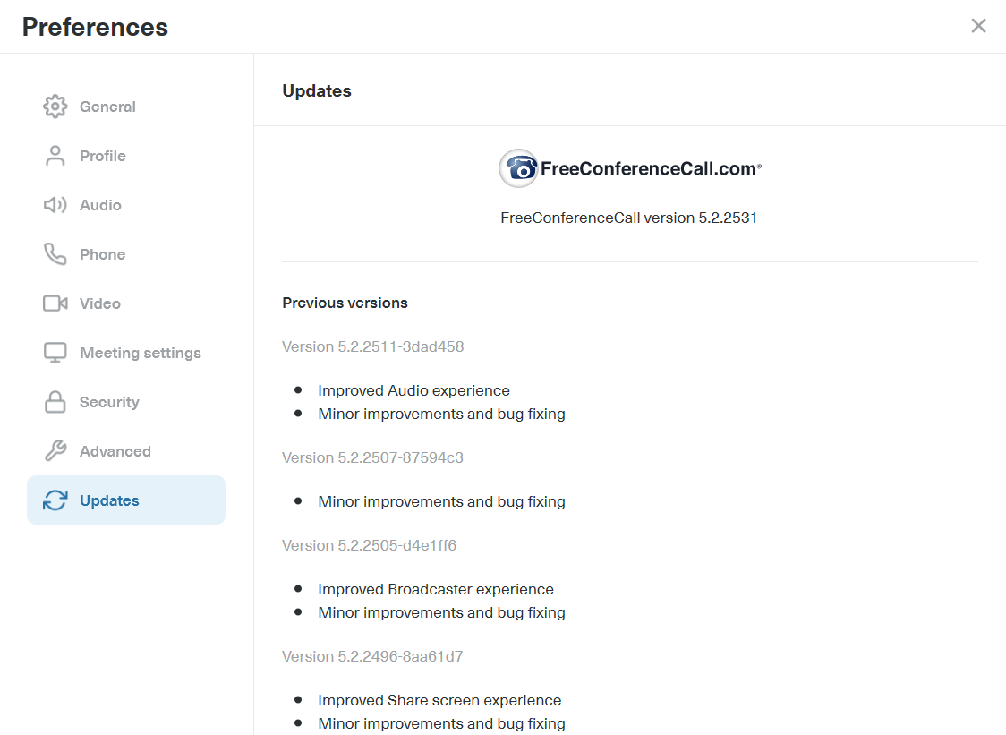Updates: Update the app to the latest version for best performance
