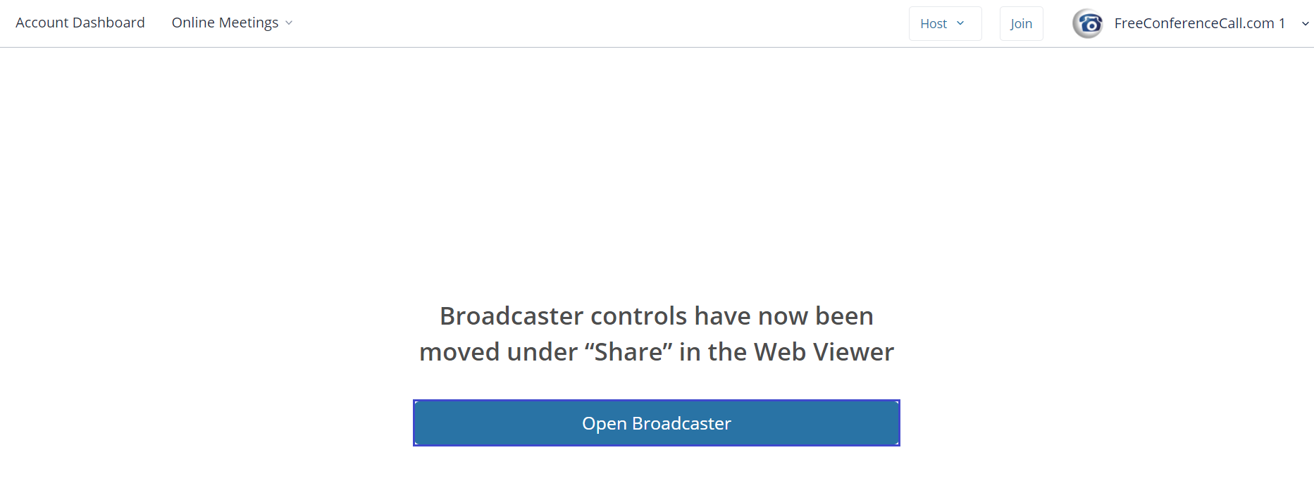 Broadcast button on the left side of each recording. You may access the ...