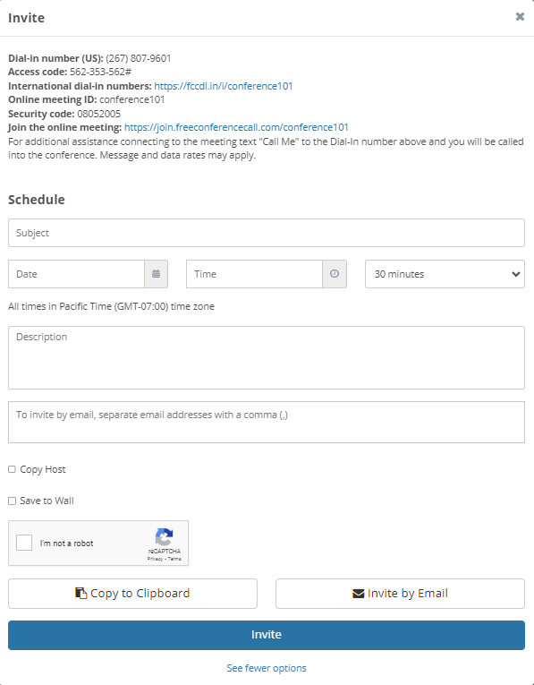 Scheduling a Meeting via the Desktop App