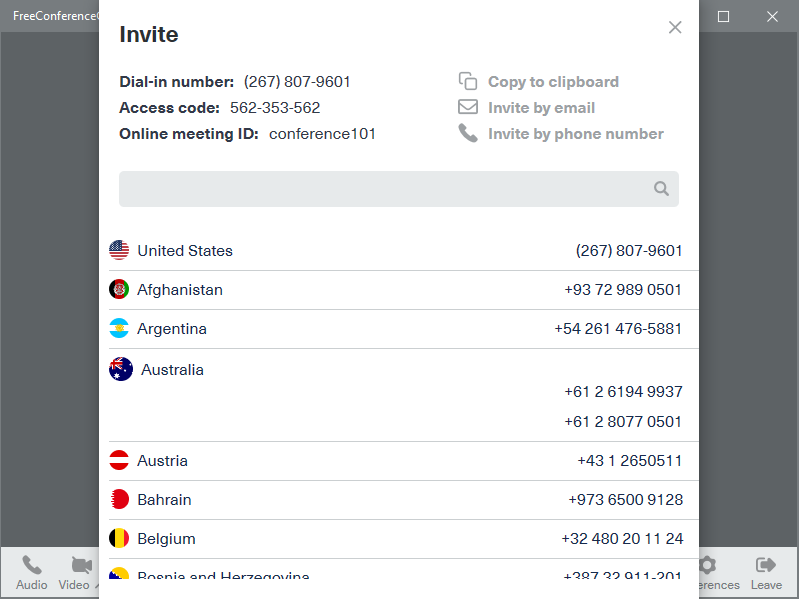 Invite by Phone Number: