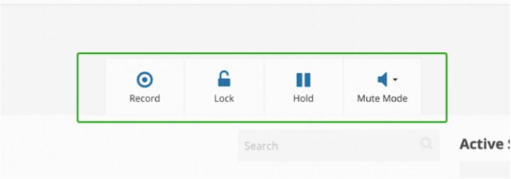 View of the meeting controls from the desktop app.