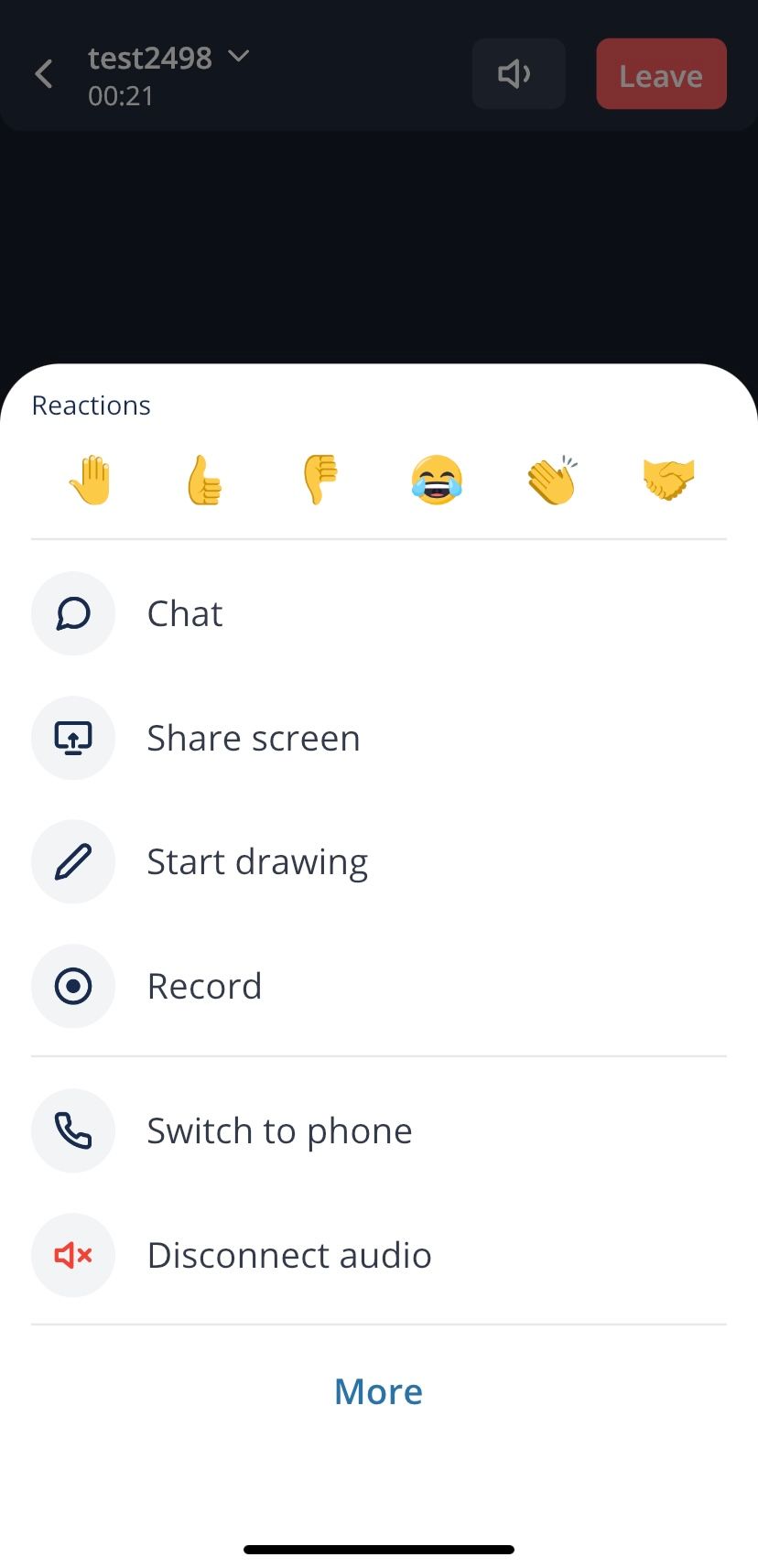 Click on “ more ” to access important host features.