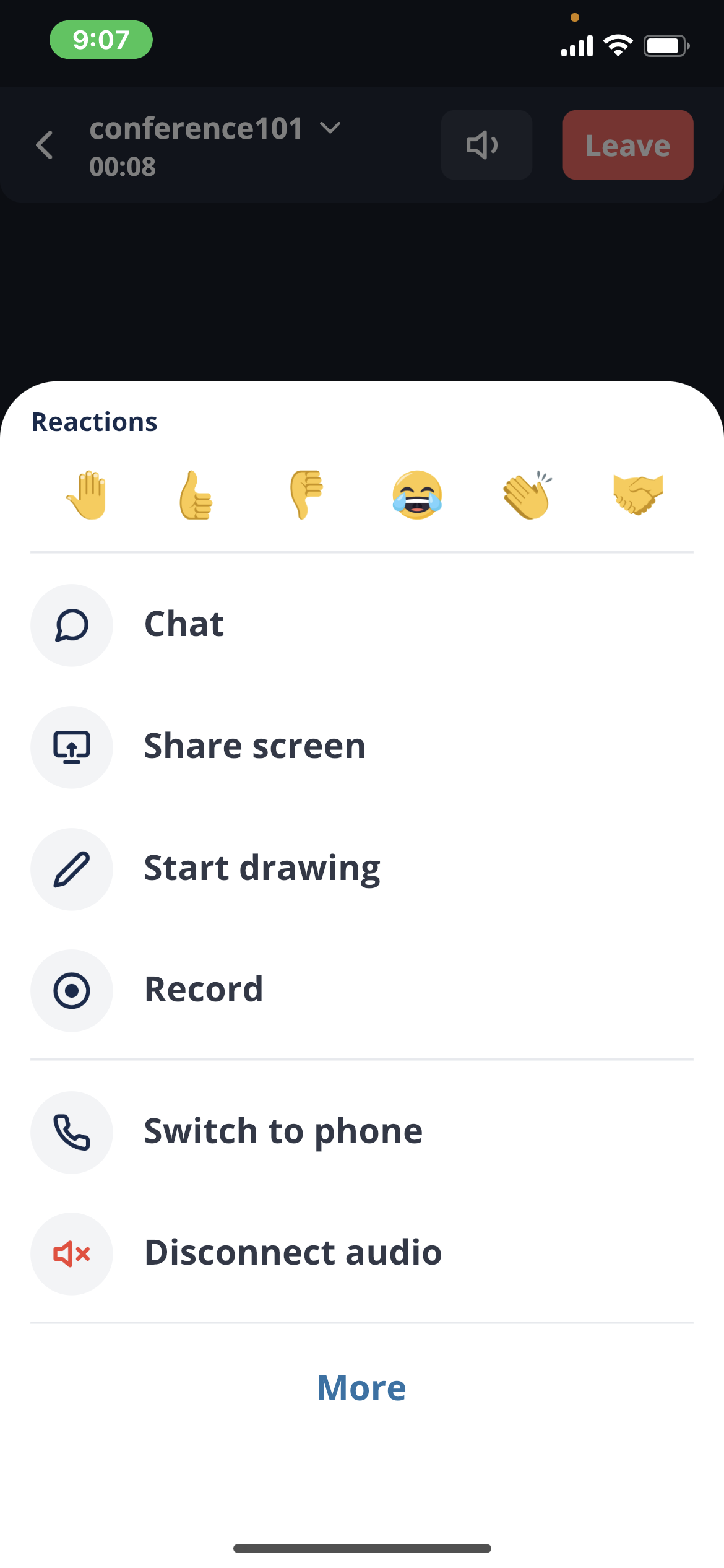 Click on “ more ” to access important host features.