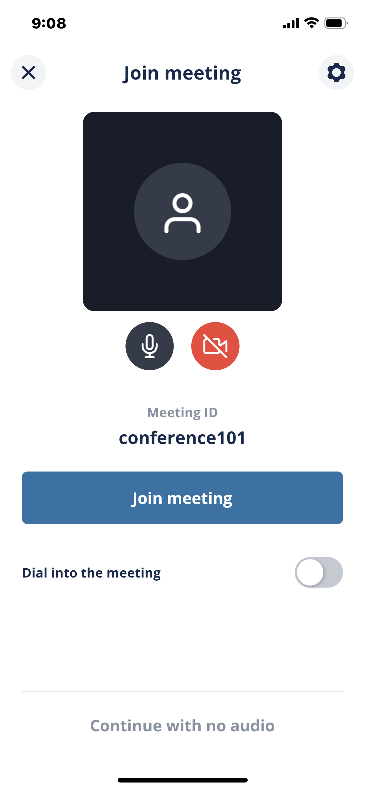 3. Click on the blue “ join meeting ” bar.