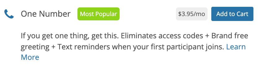 Easily connect without access codes, add our One Number feature from ...